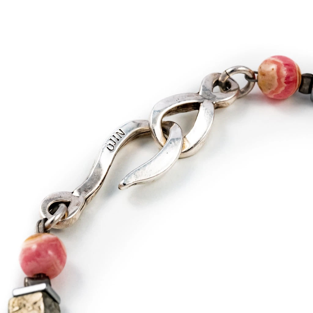 Bracelet Sakura - Bracelet rhodochrosite & pyrite | ÕJIN BY LÉO